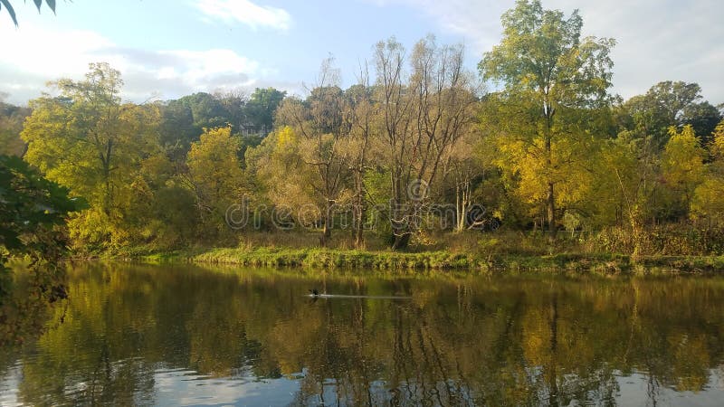 Humber River in Fall Season in Etobicoke Stock Image - Image of ...