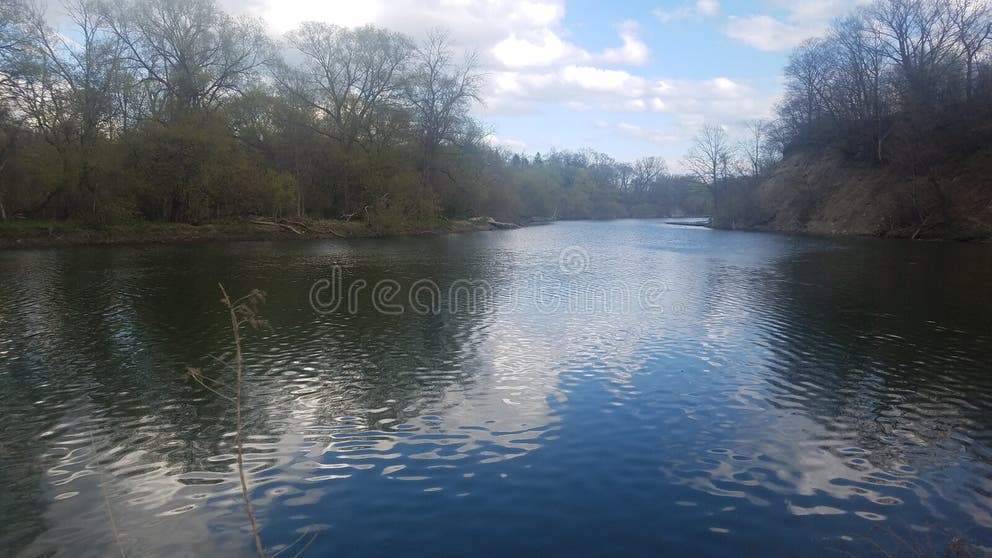 Humber river in spring stock image. Image of canada - 182171897