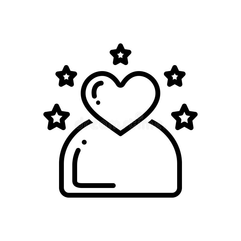 Black Line Icon for Humble, Symbol and Meek Stock Vector - Illustration ...