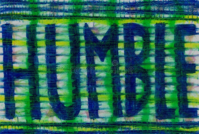 HUMBLE. an inspiring word stock illustration. Illustration of text ...
