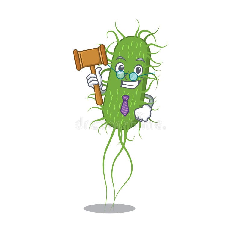 A Humble Judge of E.coli Bacteria Cartoon Character Design Wearing ... A Humble Judge of E.coli Bacteria Cartoon Character Design Wearing ...