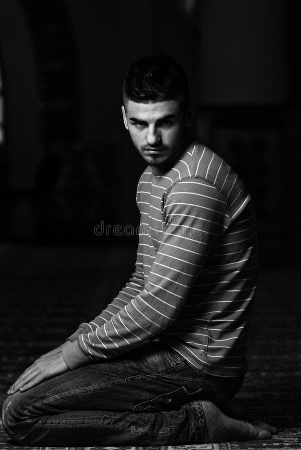 Humble Muslim Prayer stock image. Image of arabic, expression - 51350539