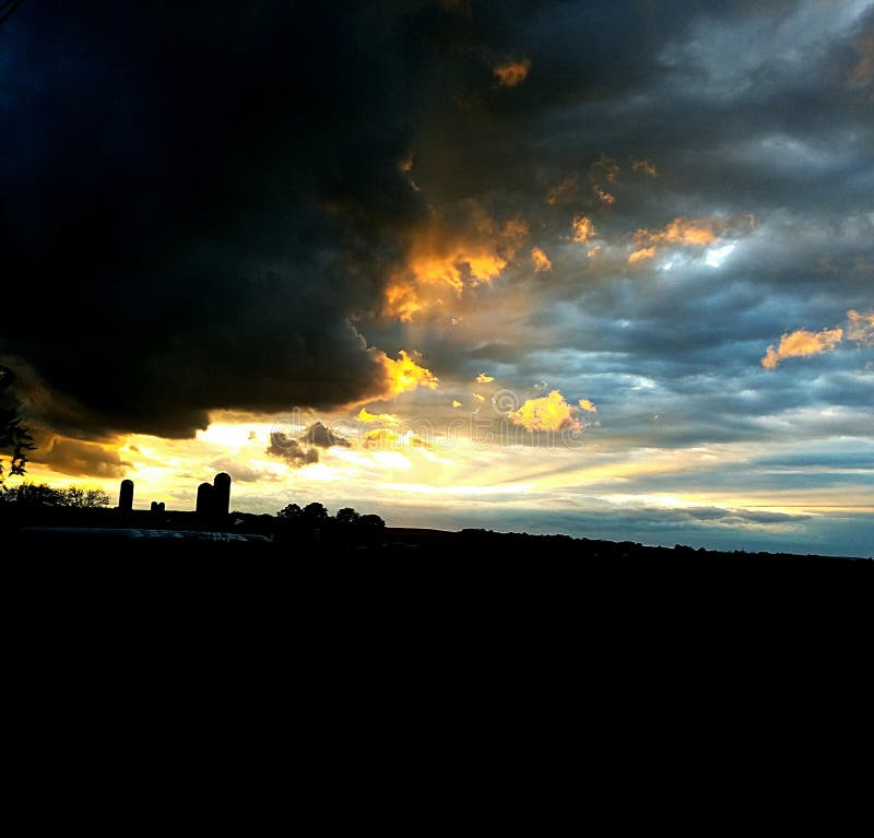 Humble sunset stock photo. Image of clouds, small, shadow - 101527718