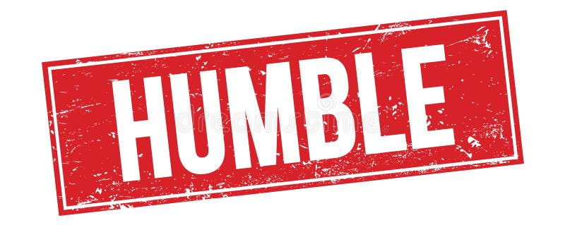 HUMBLE Text on Red Grungy Rectangle Stamp Stock Illustration ...