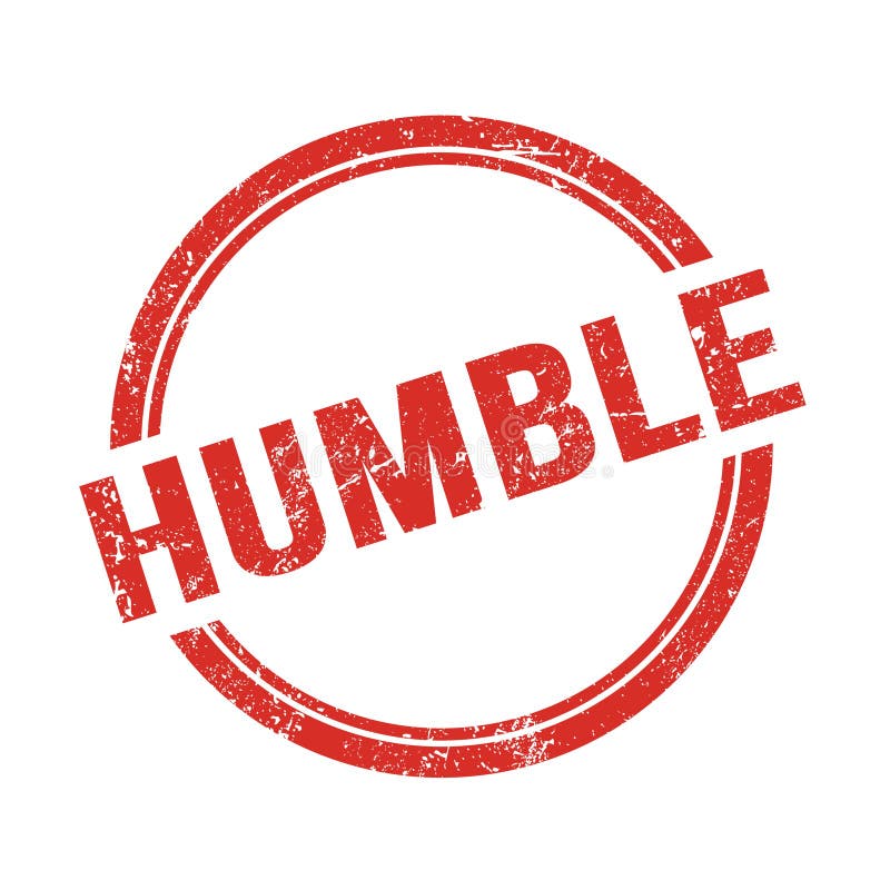 HUMBLE Text Written on Red Grungy Round Stamp Stock Illustration ...