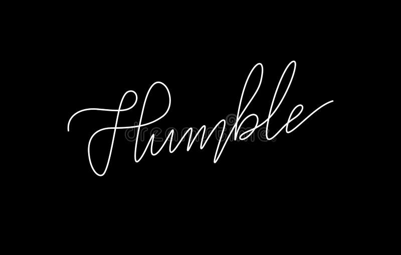 Humble Word Lettering Design in Continuous Line Drawing Stock Vector ...