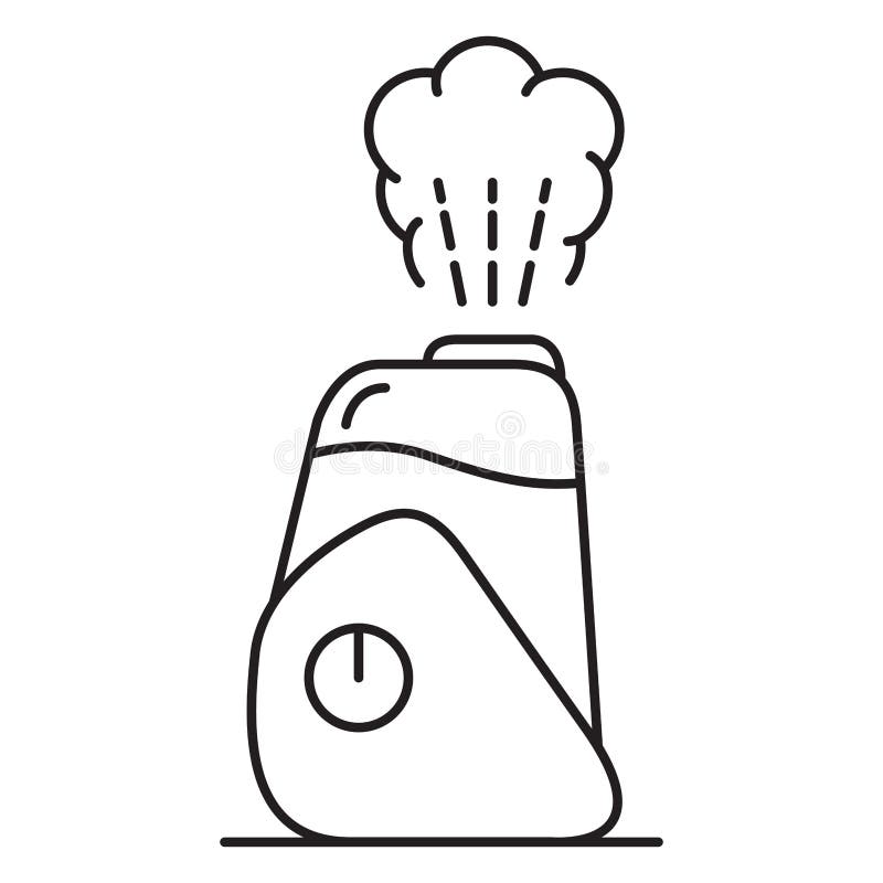 Humidifier Distributes Steam. Isolated on White Background. Stock ...