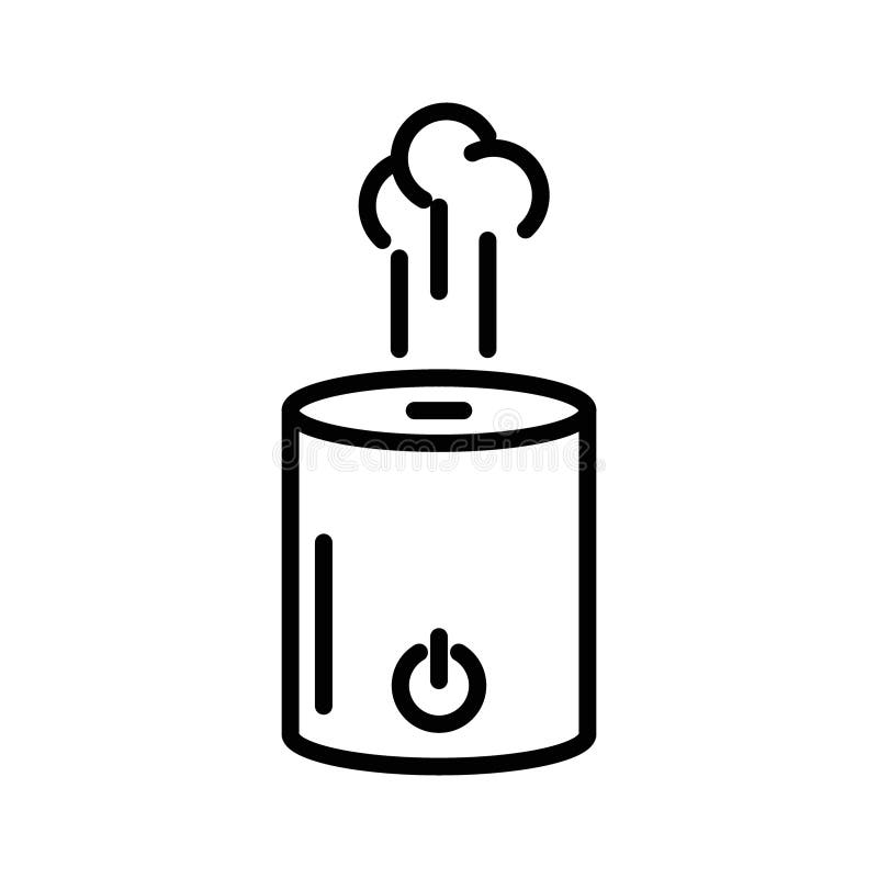 Humidifier Icon Linear Logo Mark in Black and White Stock Vector ...