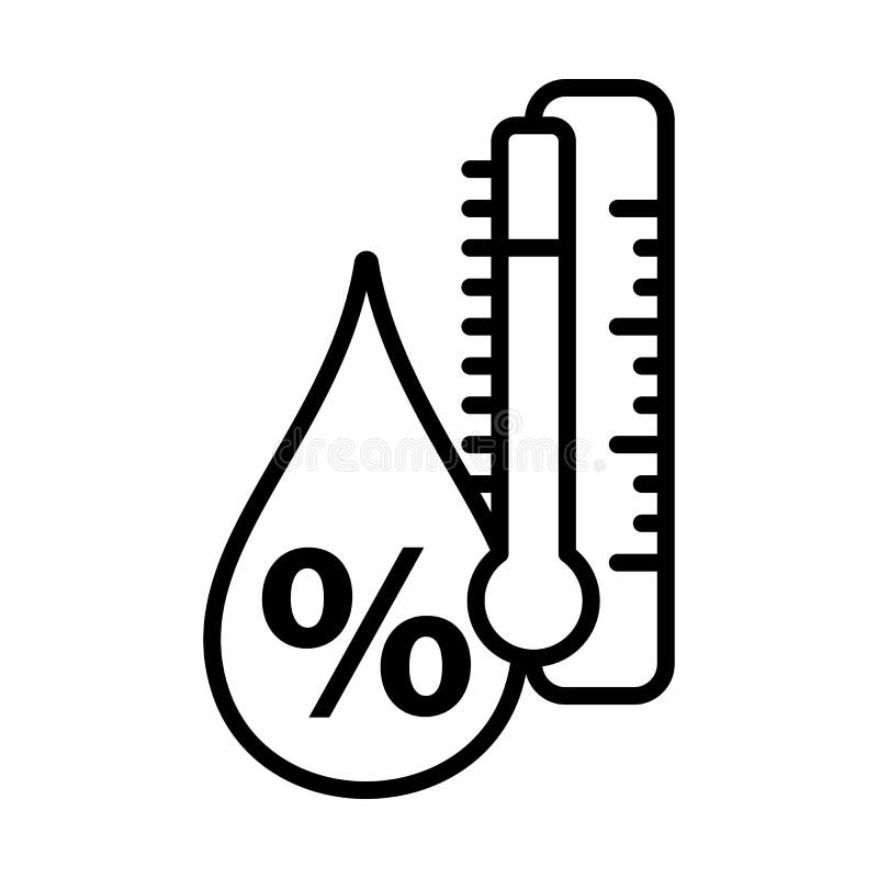 Humidity Icon stock vector. Illustration of black, outline - 251289339