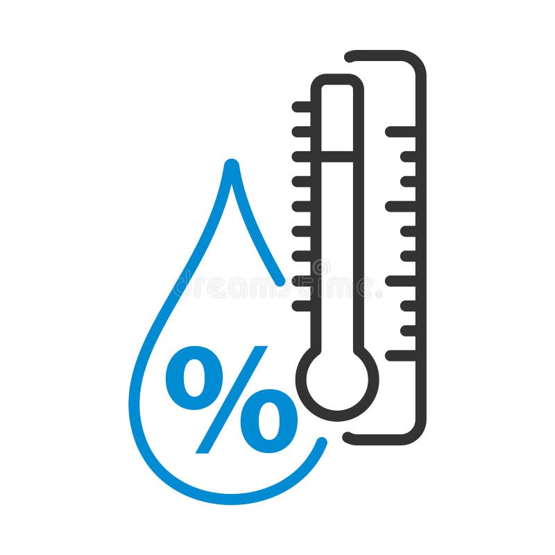Humidity Icon stock vector. Illustration of icon, mercury - 251848453