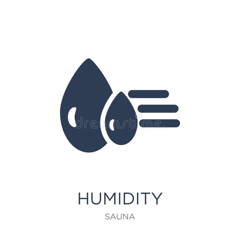 Humidity Icon. Trendy Flat Vector Humidity Icon on White Background ...