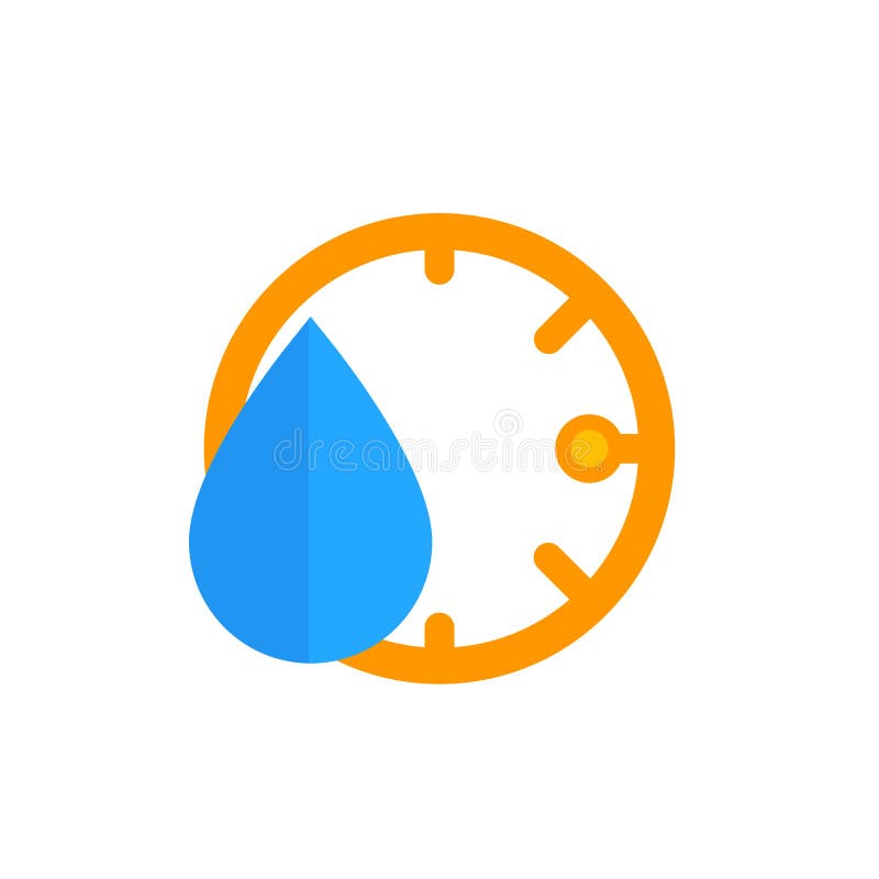 Humidity Icon in Linear Style, Round Pictogram Stock Vector ...