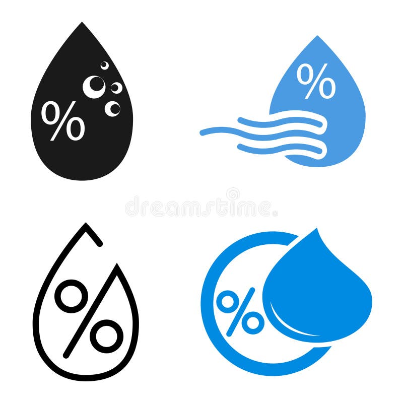 Humidity icon vector stock illustration. Illustration of water - 287527170