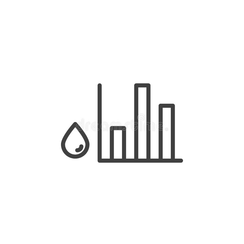 Humidity Level Graph Line Icon Stock Vector - Illustration of logo ...