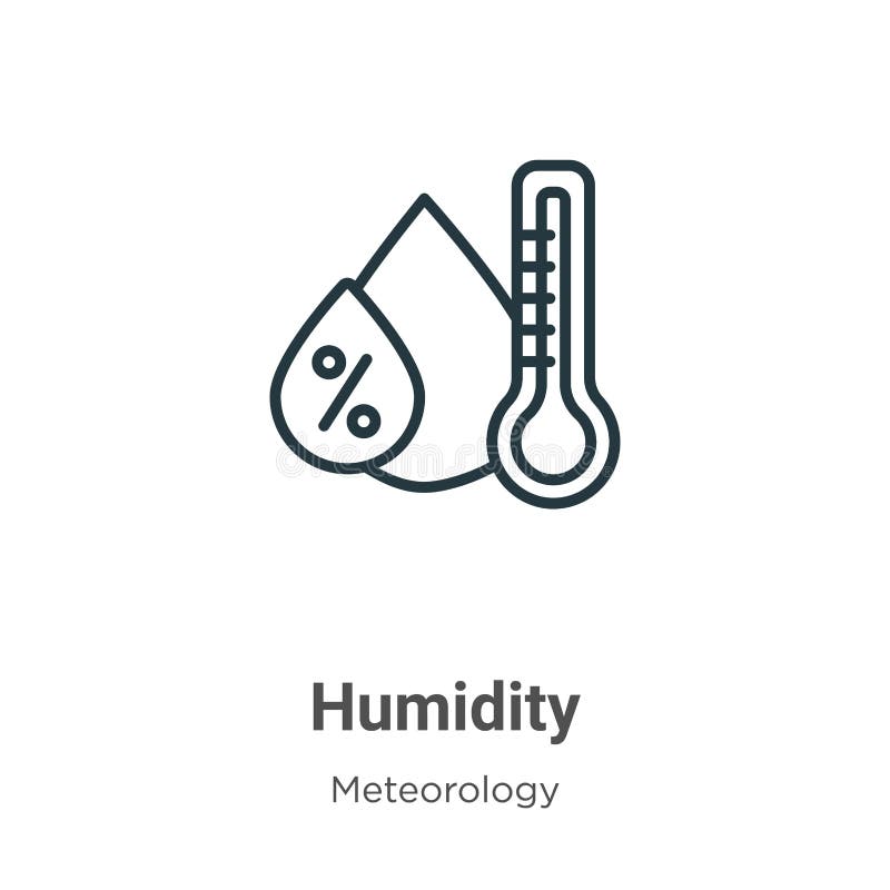 Humidity Vector Icon on White Background. Flat Vector Humidity Icon ...