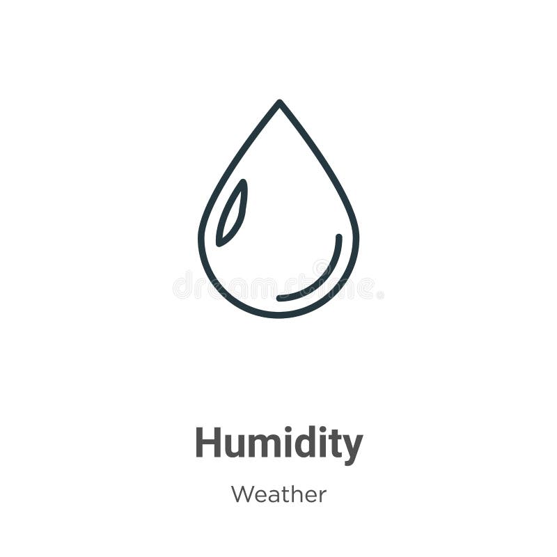 Humidity Vector Icon on White Background. Flat Vector Humidity Icon ...