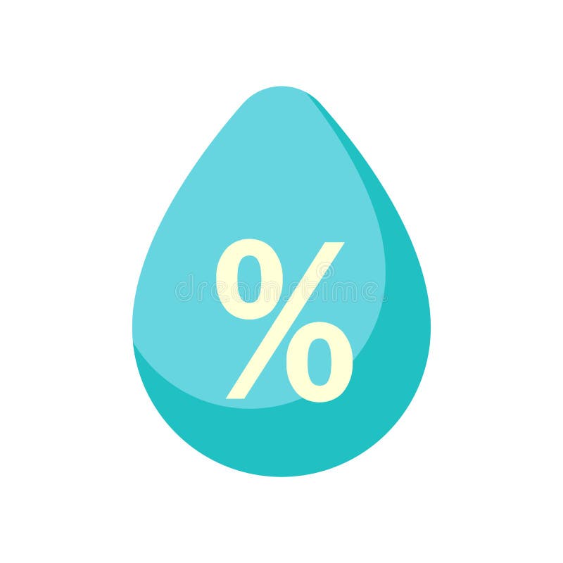 Humidity (percentage) Vector Icon Stock Vector - Illustration of sign ...