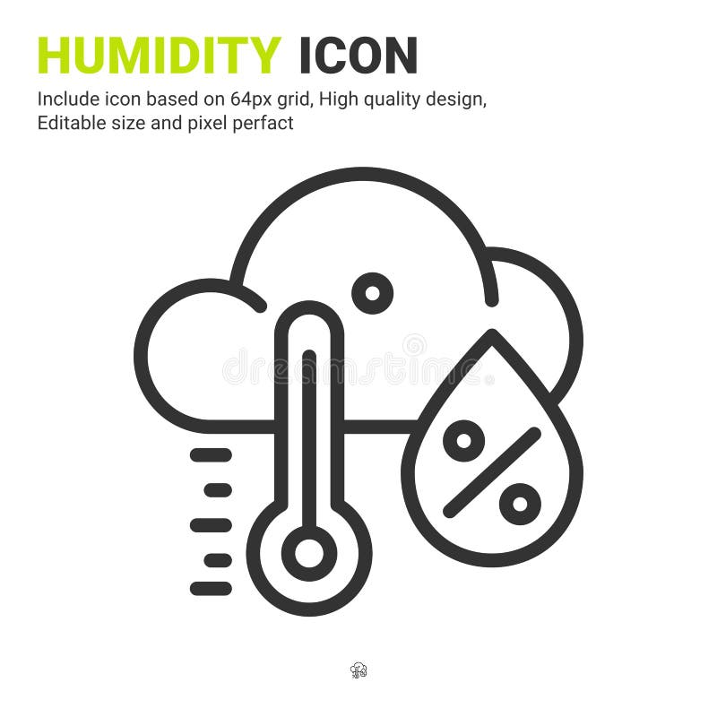 Humidity Premium Icon with Multiple Style Isolated on White Background ...