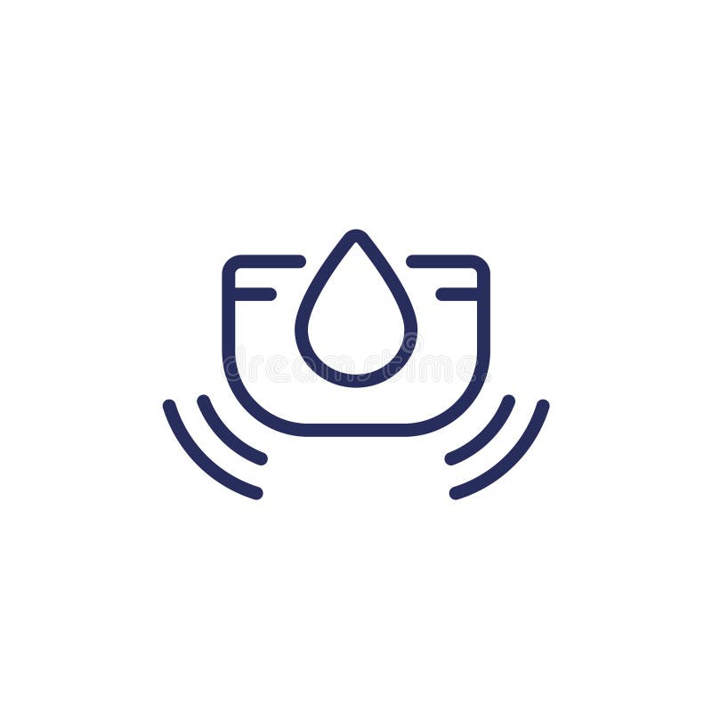 Humidity Sensor Icon in Line Design Stock Vector - Illustration of ...