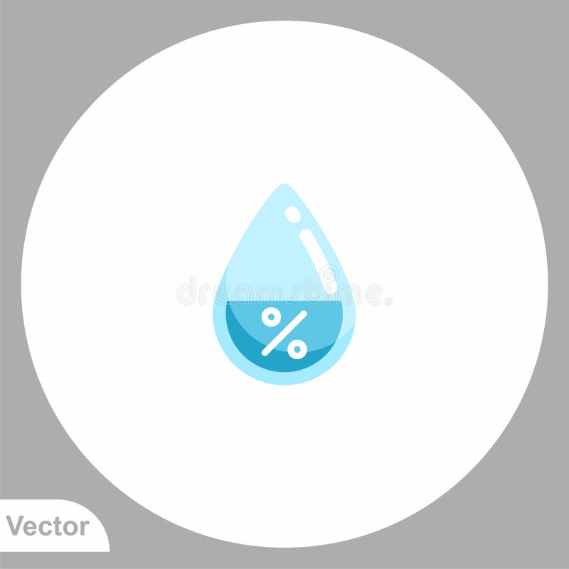 Humidity Vector Icon Sign Symbol Stock Vector - Illustration of drop ...