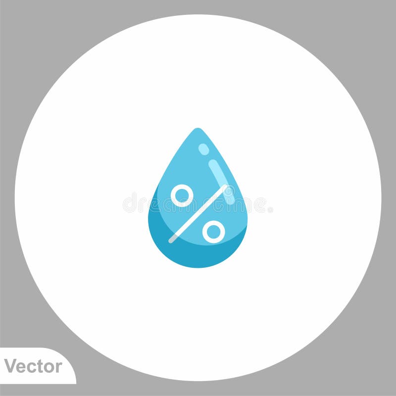 Humidity Vector Icon Sign Symbol Stock Vector - Illustration of ...