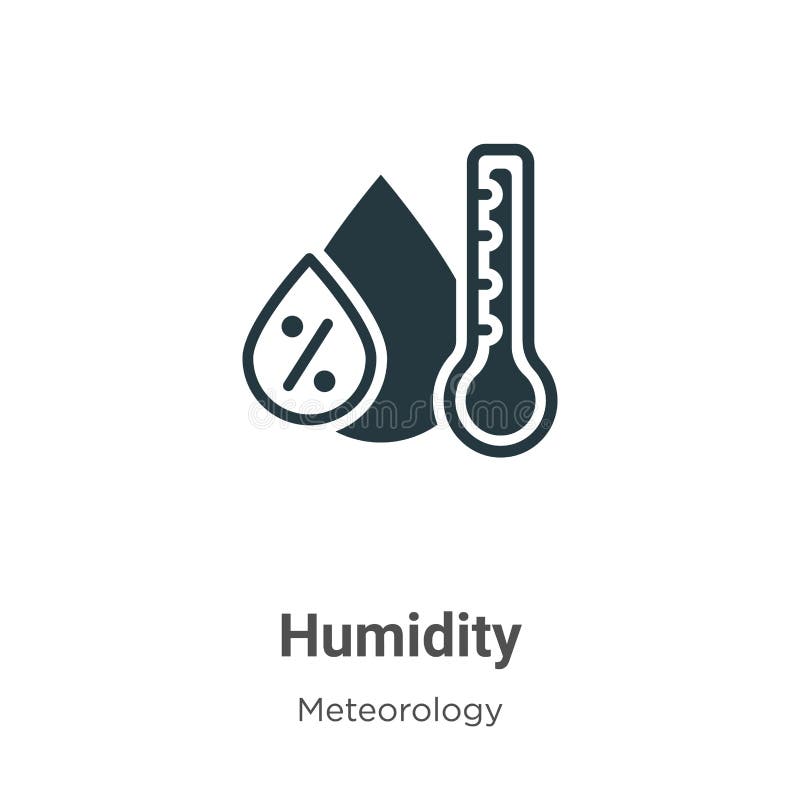 Humidity Icon In Trendy Design Style. Humidity Icon Isolated On White ...