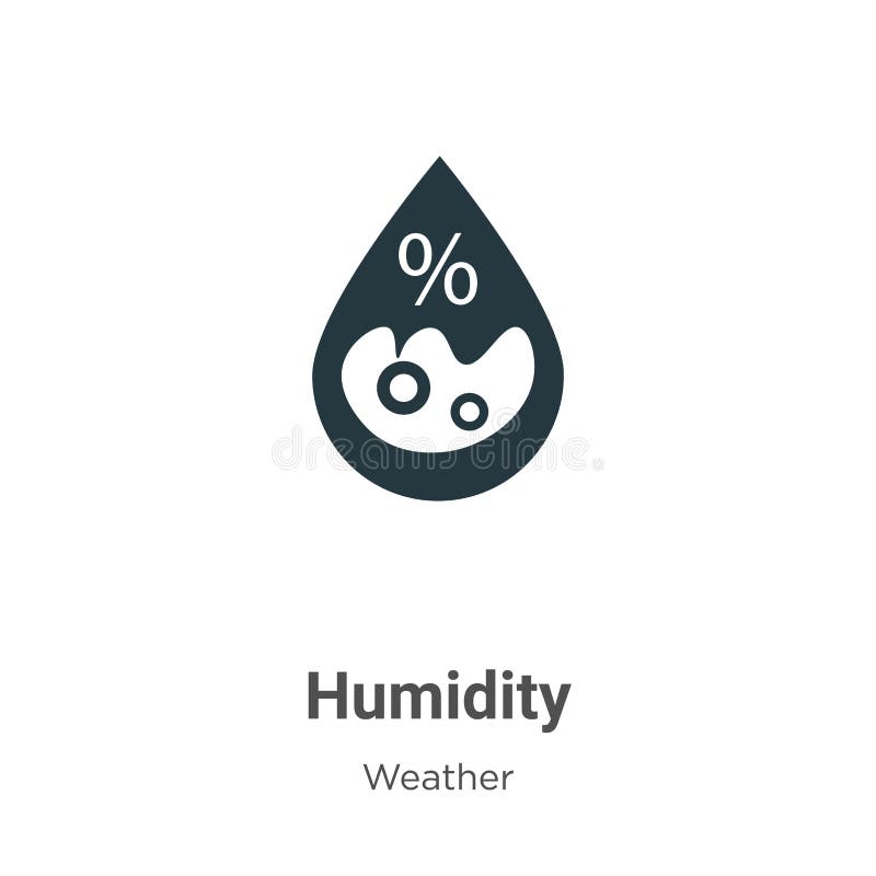 Humidity Vector Icon on White Background. Flat Vector Humidity Icon ...