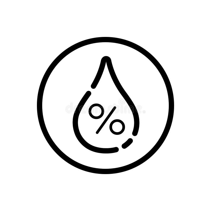 Humidity. Weather Icon in a Circle. Isolated Vector Illustration Stock ...