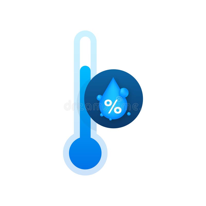 Humidity Weather Sensor. Water Level, Rate Stock Illustration ...