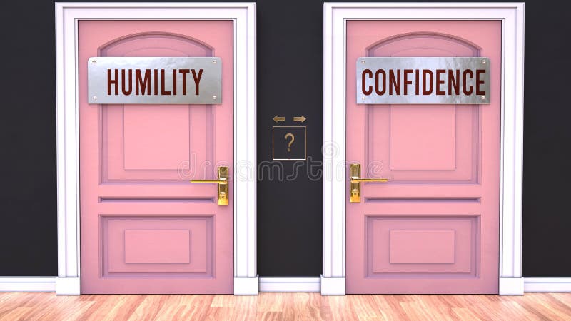 Humility or Confidence - Making a Choice Stock Illustration ...
