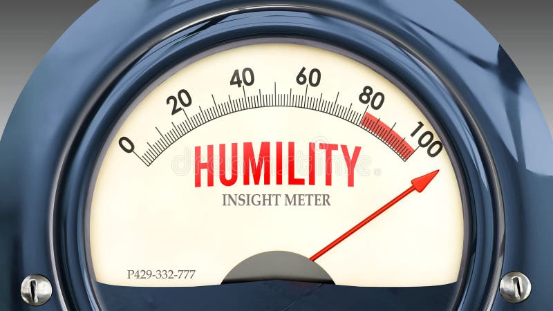 Humility and Insight Meter that is Hitting a Full Scale, Showing a Very ...