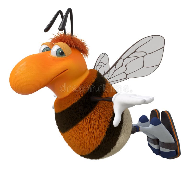 Humla 3d stock illustrationer. Illustration av rörelse - 61306290