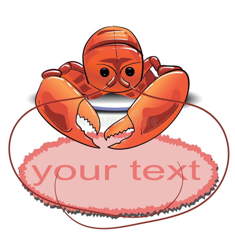 Rolig tecknad filmhummer vektor illustrationer. Illustration av runt ...