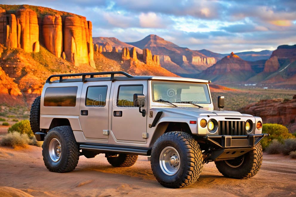 Hummer H2 a Larger More Luxurious Version. Generated Using AI. Stock ...