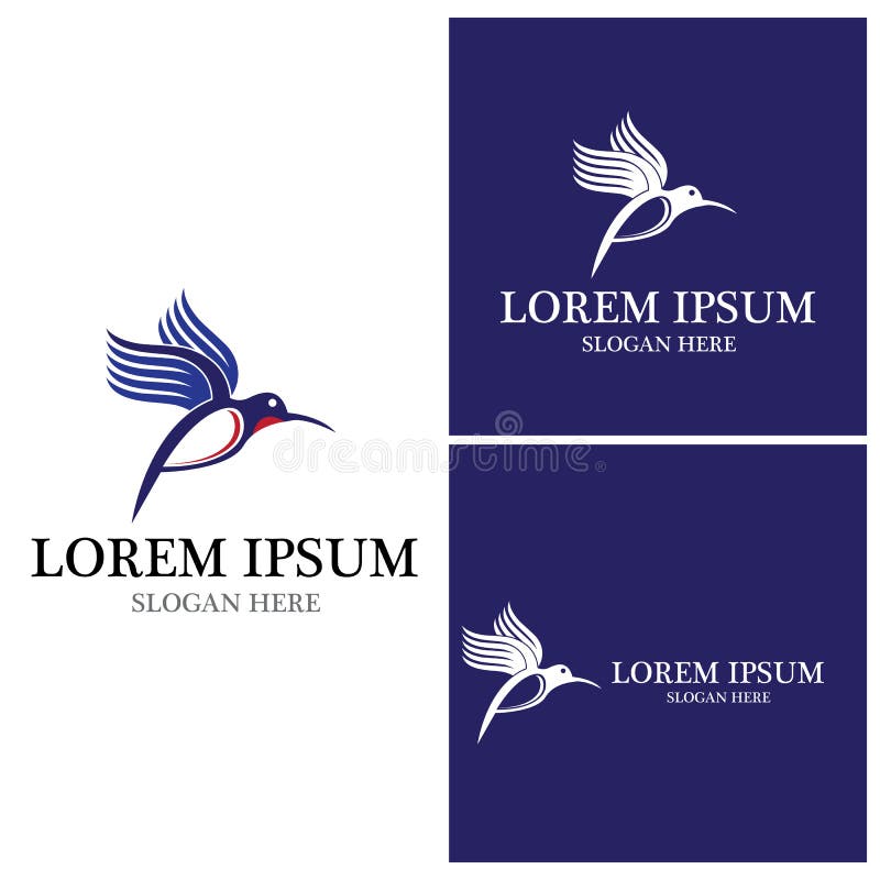 Humming Bird Logo Vector Template Illustration Stock Illustration ...