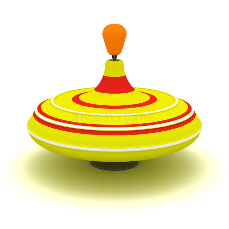 Toy top stock vector. Illustration of color, vector, rotation - 16187845