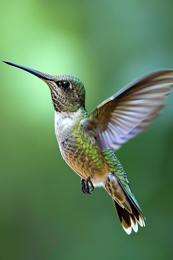 Hummingbird Bird in Nature. Selective Focus Stock Image - Image of ...