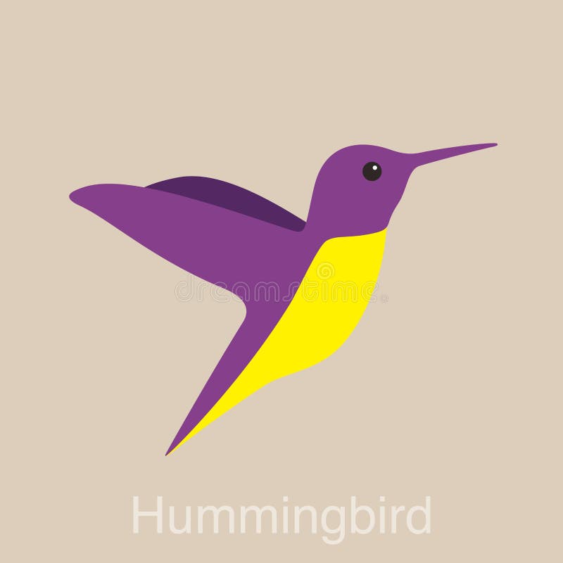 Hummingbird, Bird Series, Flat Icon Stock Vector - Illustration of ...