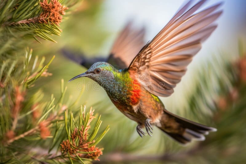 Hummingbird Fluttering Stock Illustrations – 97 Hummingbird Fluttering ...