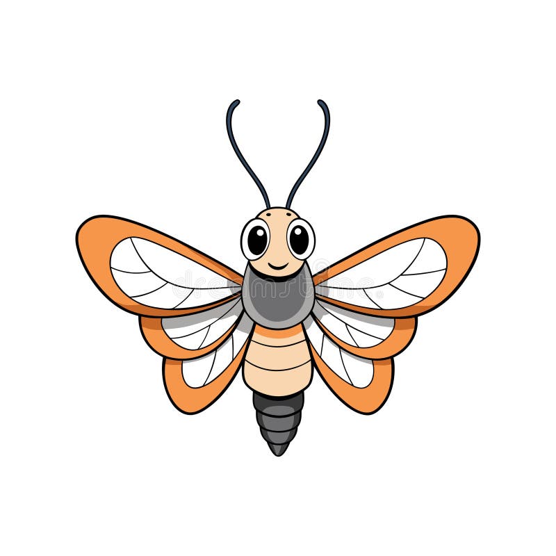 Hummingbird Hawk Moth Coloring Page Stock Illustration - Illustration ...