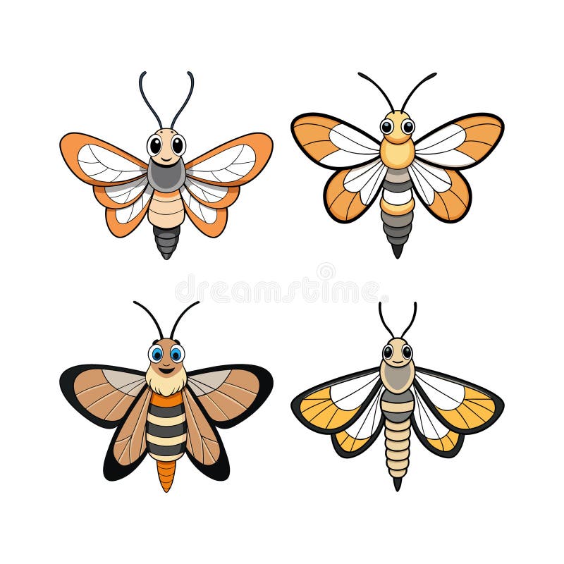 Hummingbird Hawk Moth Coloring Page Stock Vector - Illustration of ...