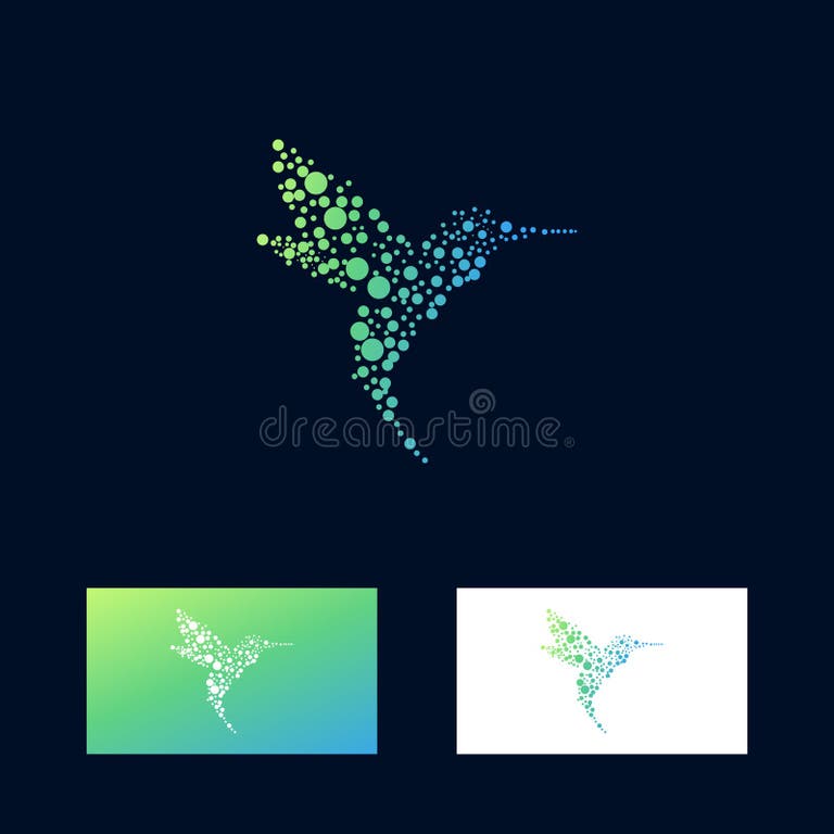 Hummingbird logo design stock vector. Illustration of element - 174764369