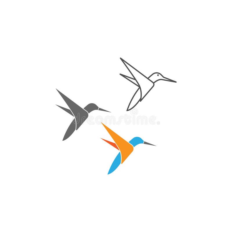Hummingbird Logo Icon Creative Design Stock Vector - Illustration of ...