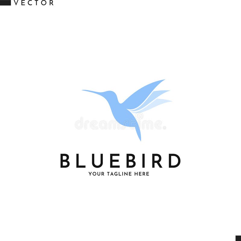 Abstract Hummingbird Logo. Cute Bird Stock Vector - Illustration of ...
