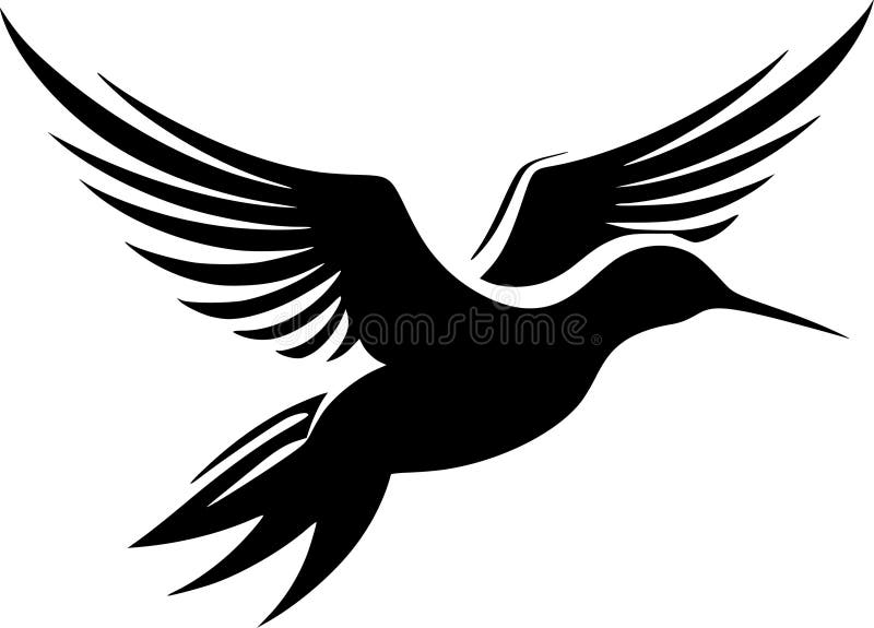Hummingbird - Minimalist and Flat Logo - Vector Illustration Stock ...