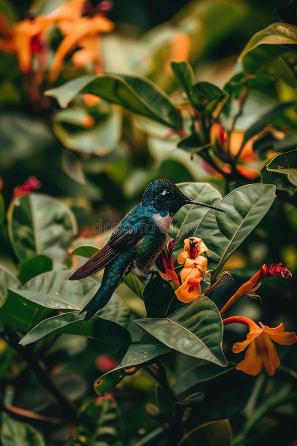 A Hummingbird in an Office Garden Representing Energy and the Ability ...