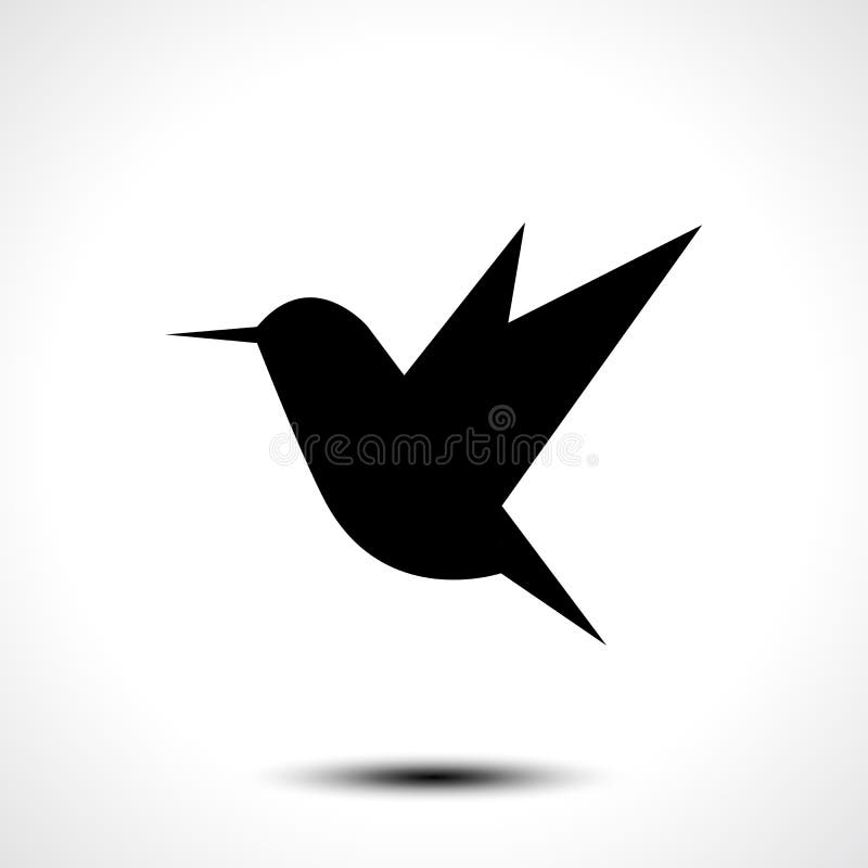Hummingbird silhouette stock vector. Illustration of feathers - 10101912