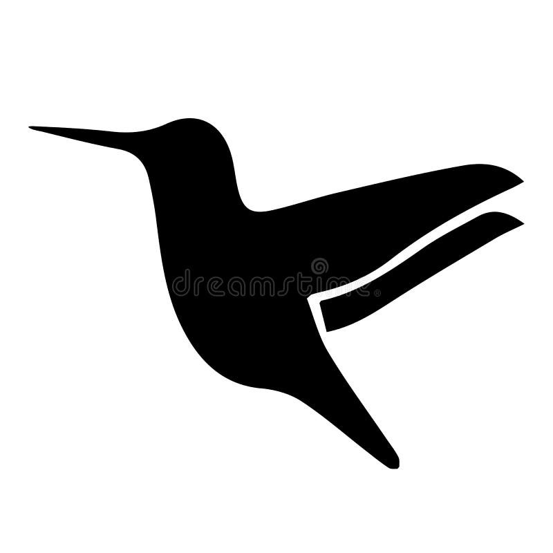 Hummingbird Vector Icon. Bird Symbol Stock Vector - Illustration of ...