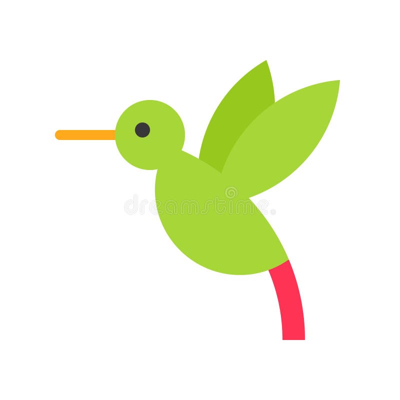 Hummingbird Vector, Tropical Related Flat Style Icon Stock Vector ...