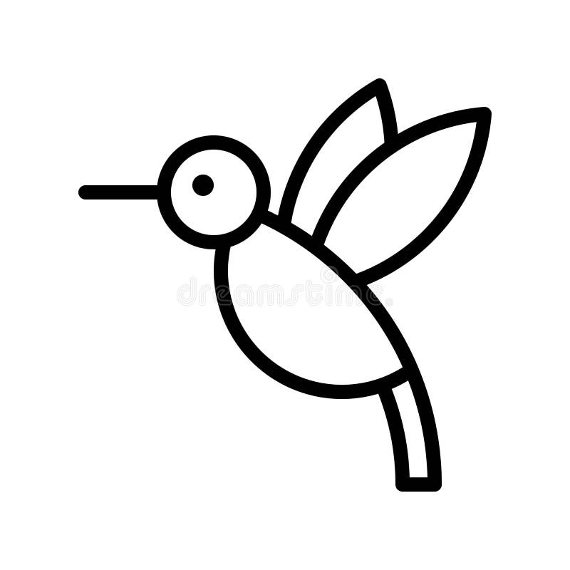 Hummingbird Vector, Tropical Related Line Style Icon Stock Vector ...